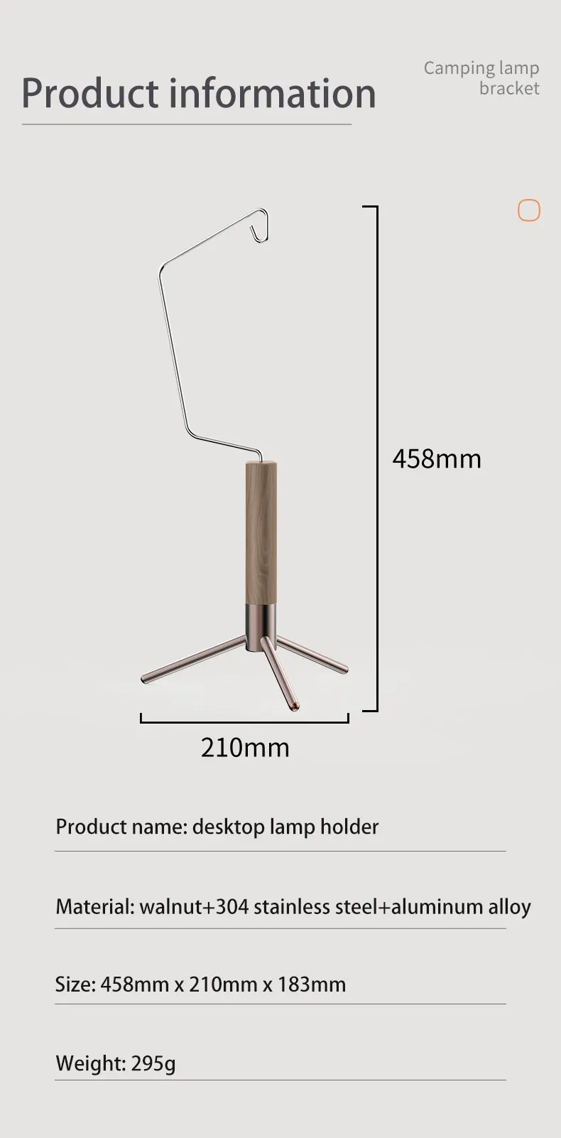 Portable Camping Lamp Stand Small Outdoor Light Holder Lantern Holder ...