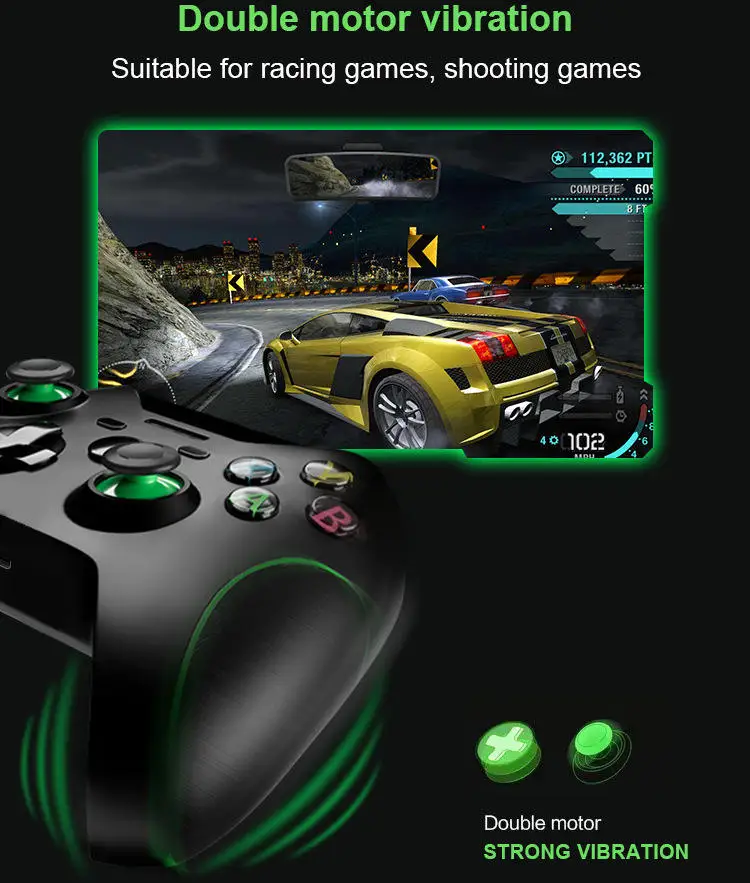 High Quality Wireless Joystick Double Shock Mando Gamepad Console Game ...