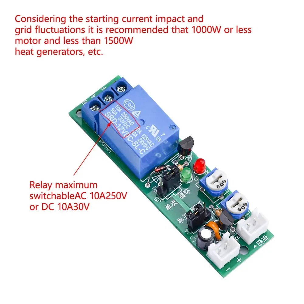 JK11 Adjustable Cycle Timer Delay On/off Switch DC 5V-24V