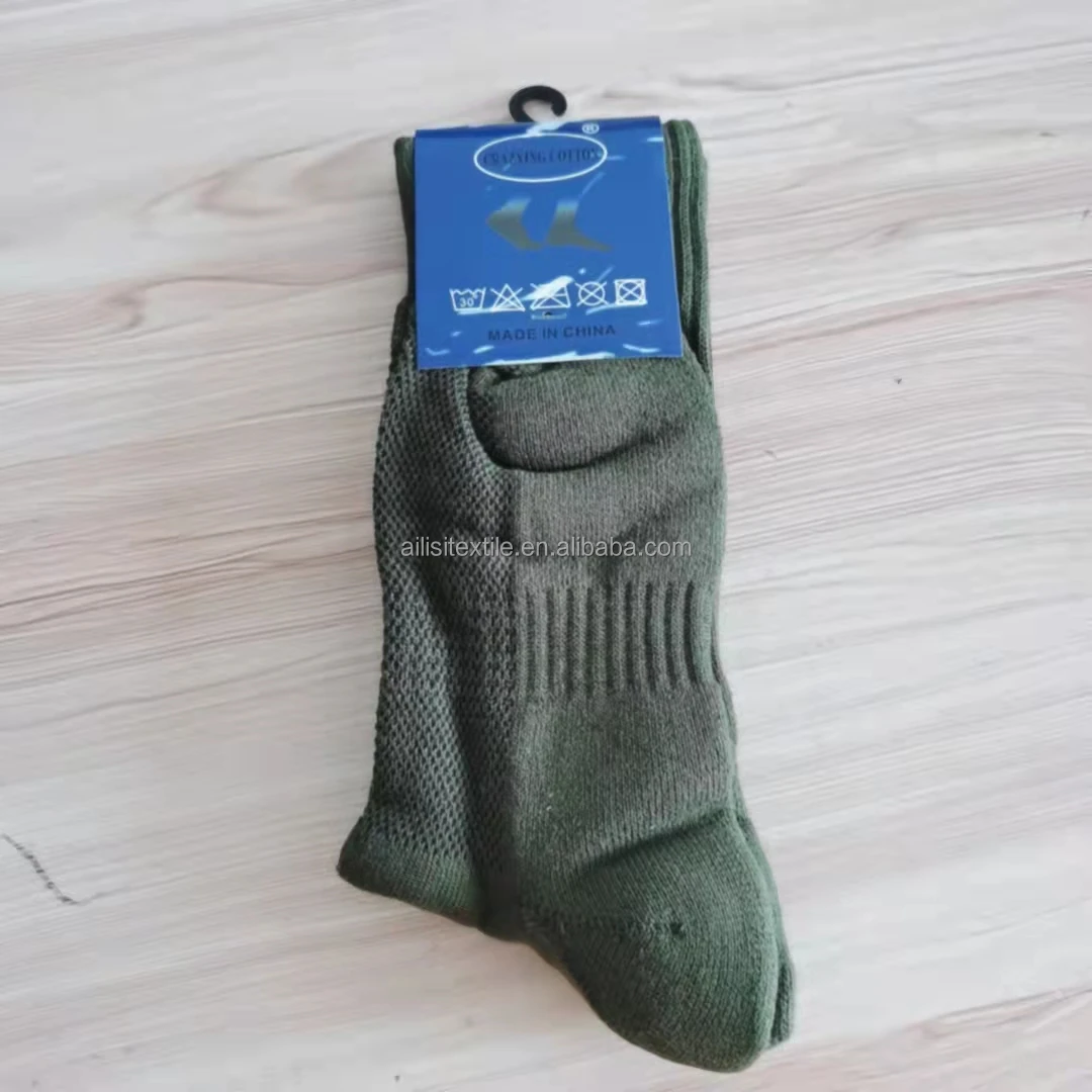 Wholesale Custom Army Green Athletic Socks - Military Green