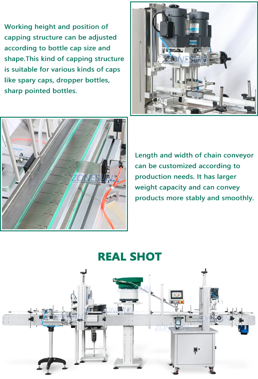 ZONESUN ZS-XG16X Automatic Bottle Stopper Pressing Cap Machine