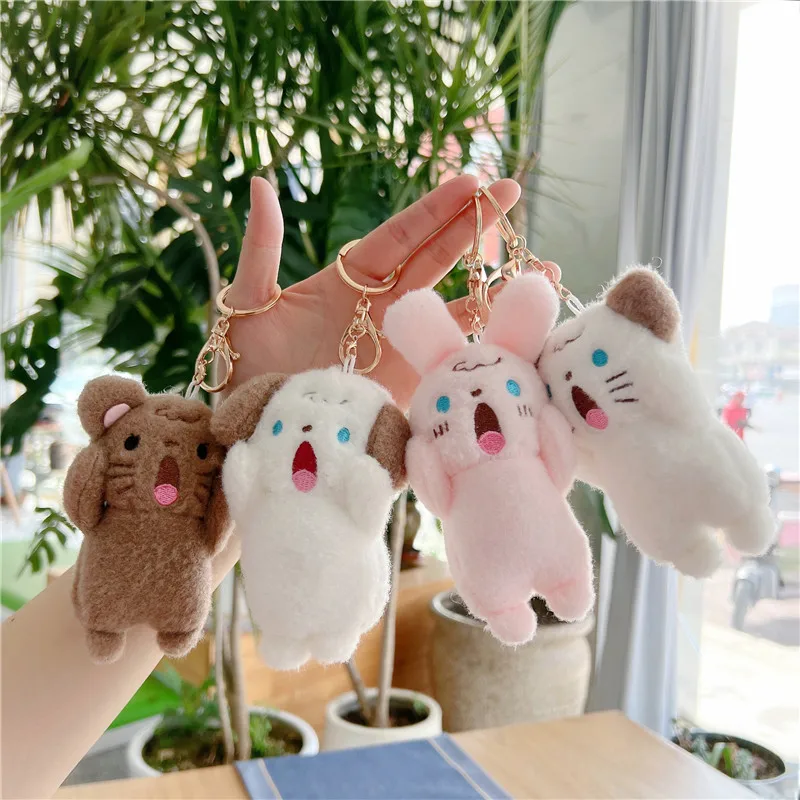Cute Refueling Rabbit Small Pendant Plush Flurry Dog Rabbit Doll ...