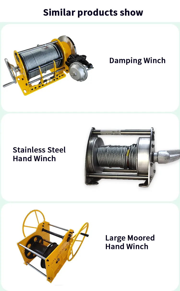 Manual Winch,2-ton Marine Traction Winch,Floating Bridge Fixed Heavy ...