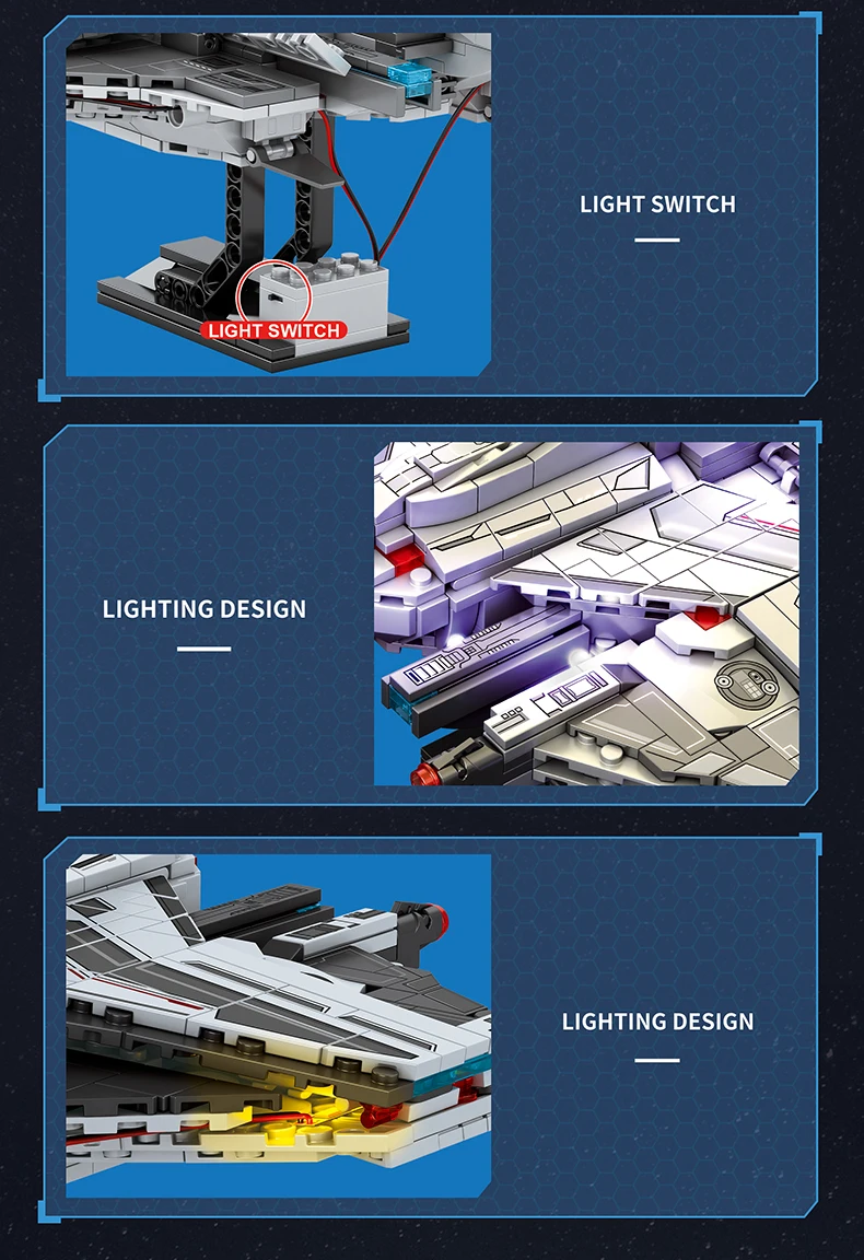 Reobrix Space Battleship MOC Model Bricks - 846PCS DIY