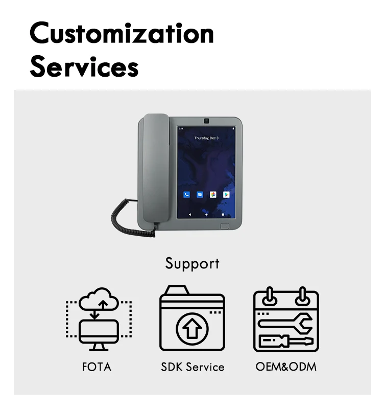 KT5 IP Phone - 5 Inch Touch Screen Voip Phone with HD Handset