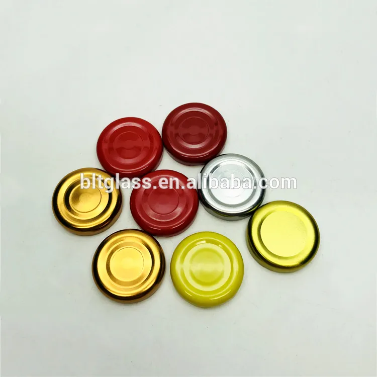 Metal Lids with Safety Button - Diverse Sizes & Colors
