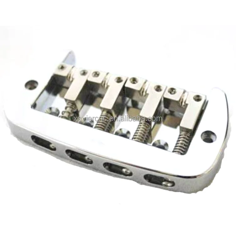 Customized 4 String B Style Bass Bridge - Aluminum