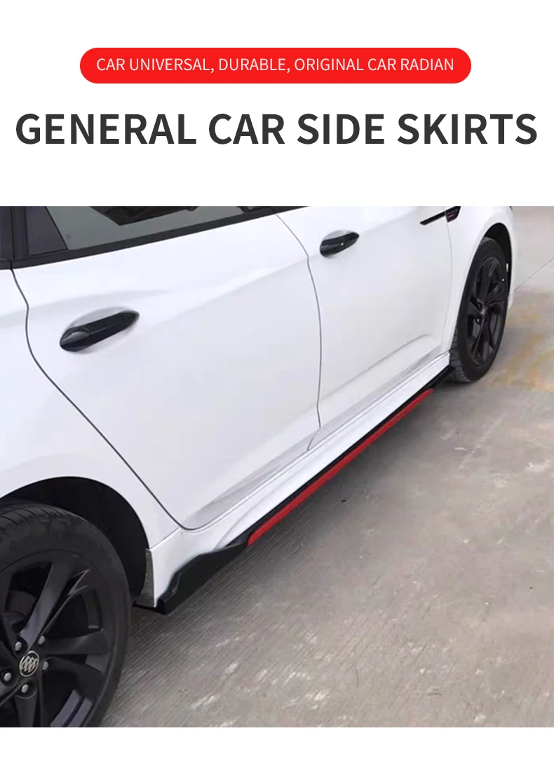 4PCS Universal Car Side Skirts Extensions for Benz, BMW, Honda, Toyota ...