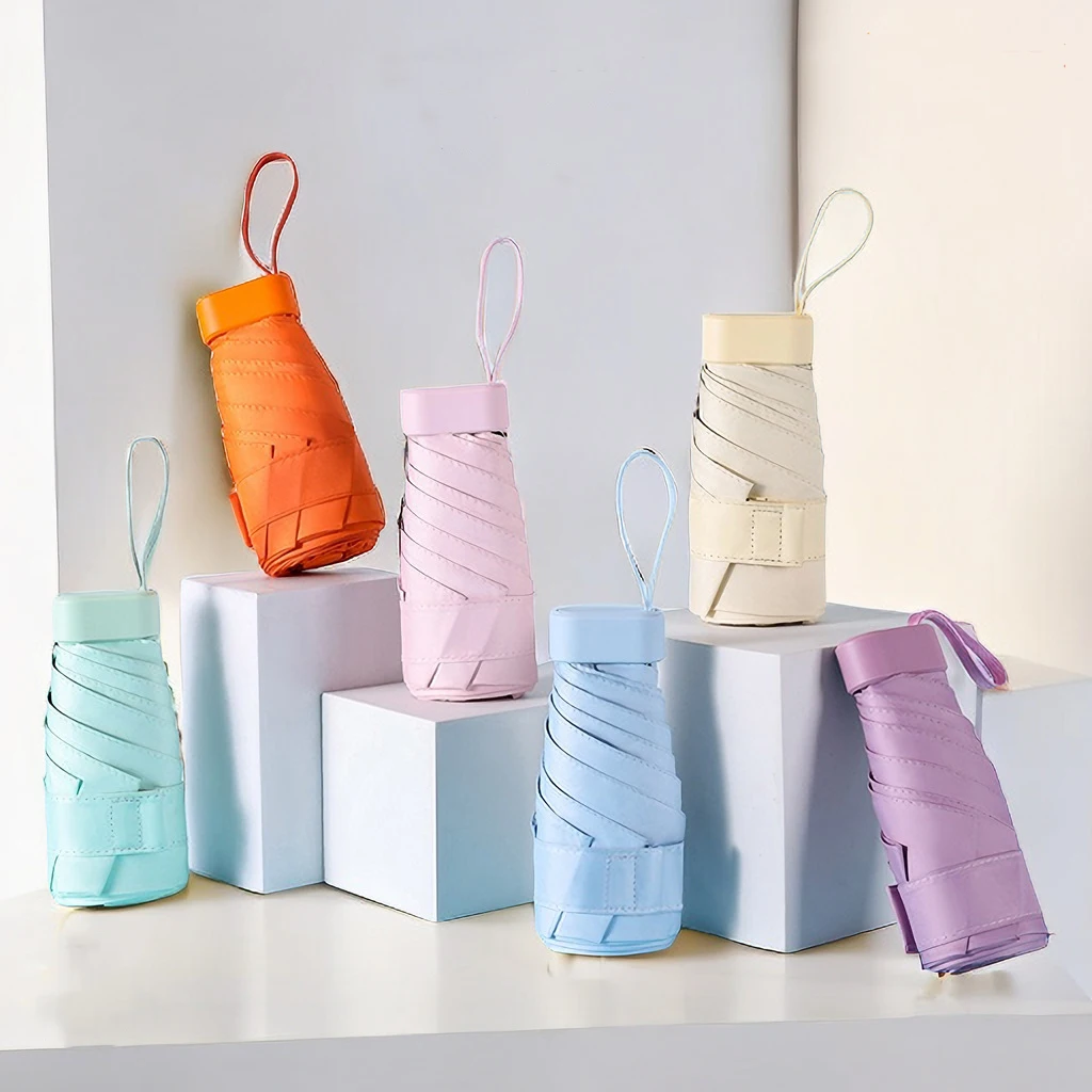 Waterproof Sombrillas Women 5 Fold Small Gift Ladies Girls Light ...
