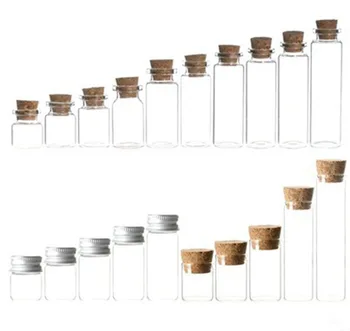 Wholesale Mini Wishing Bottle 5ml 10ml 15ml 20ml 25ml Glass Vials Custom Logo Clear Glass Match ...