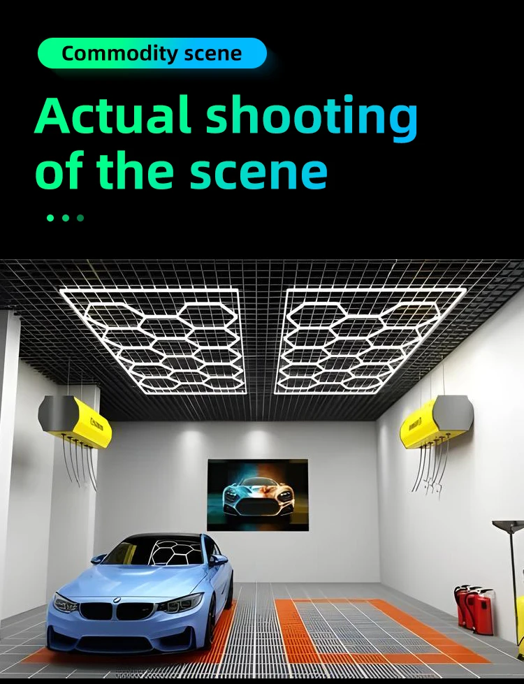 Honeycomb Working Lights Hexagonal Led Lamp For Car Shop Washing Cars ...