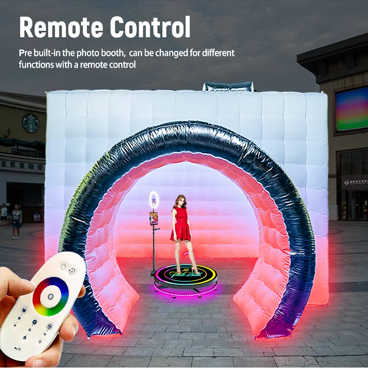 Customized Portable LED Inflatable Photo Booth Enclosure