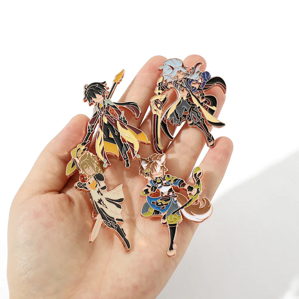Wholesale Anime Genshin Impact Game Characters Metal Badge Anime Pins ...