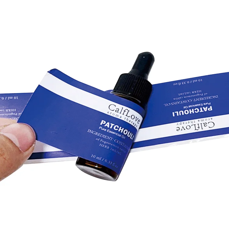 Custom Printed Cosmetic Logo Sticker Essential Oil Waterproof Self ...