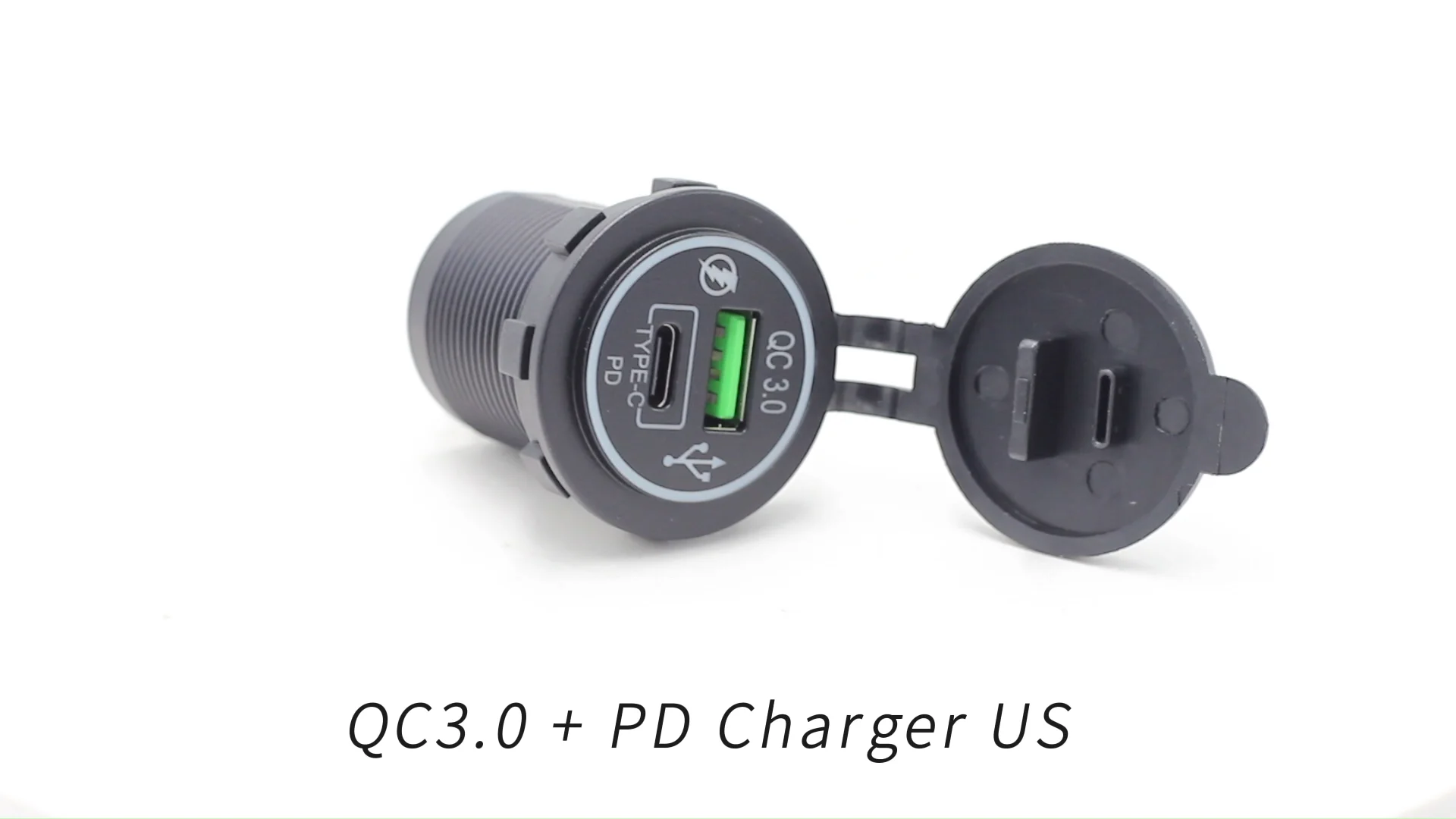 12v 24v Universal Dual Port Bus Car Socket Qc3.0 Usb Type C 20w Pd Car ...