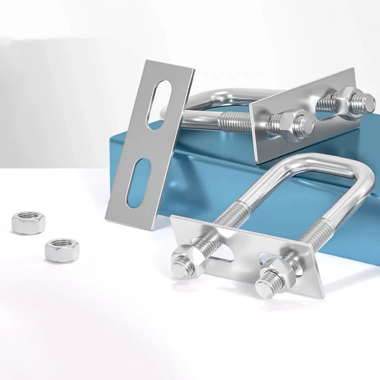 304 Stainless Steel U Type Bolt with 2 Nuts U Shaped Screw Pipe Clamp ...
