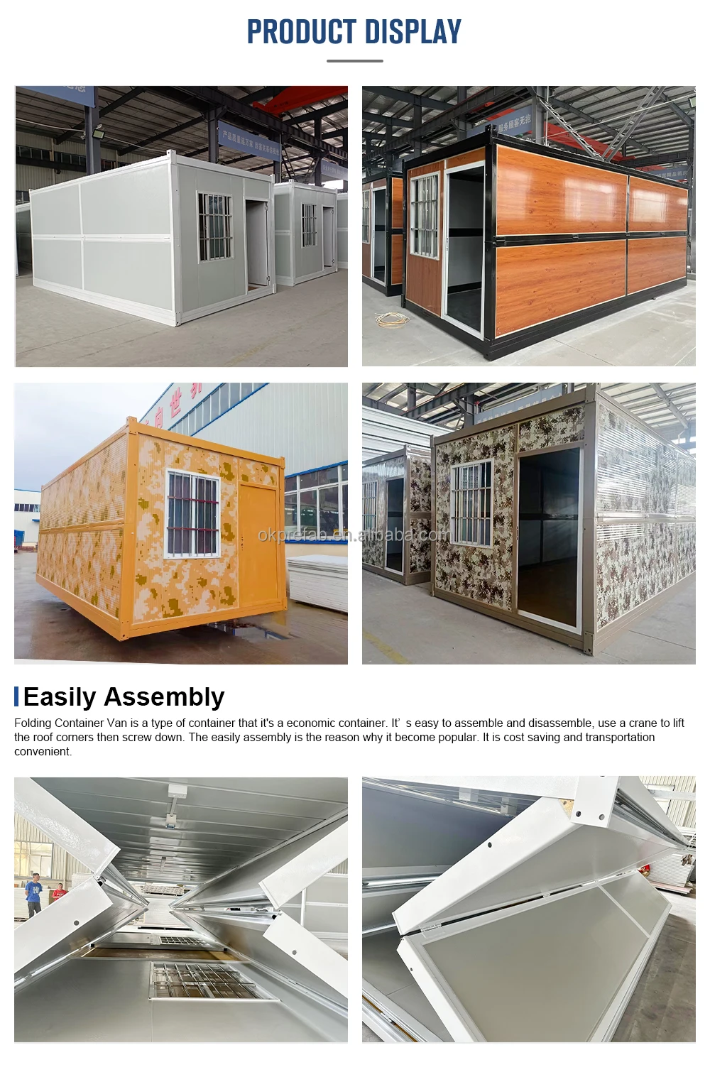OK Prefab Fast Build 20ft 40ft Modular Camping Box Wall Window Fully ...