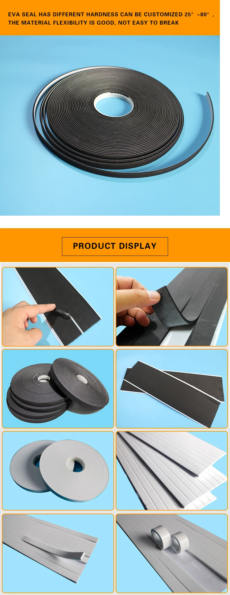 Epdm Foam Sponge Rubber Seal Strip For Car Door Window Epdm Roll Foam ...