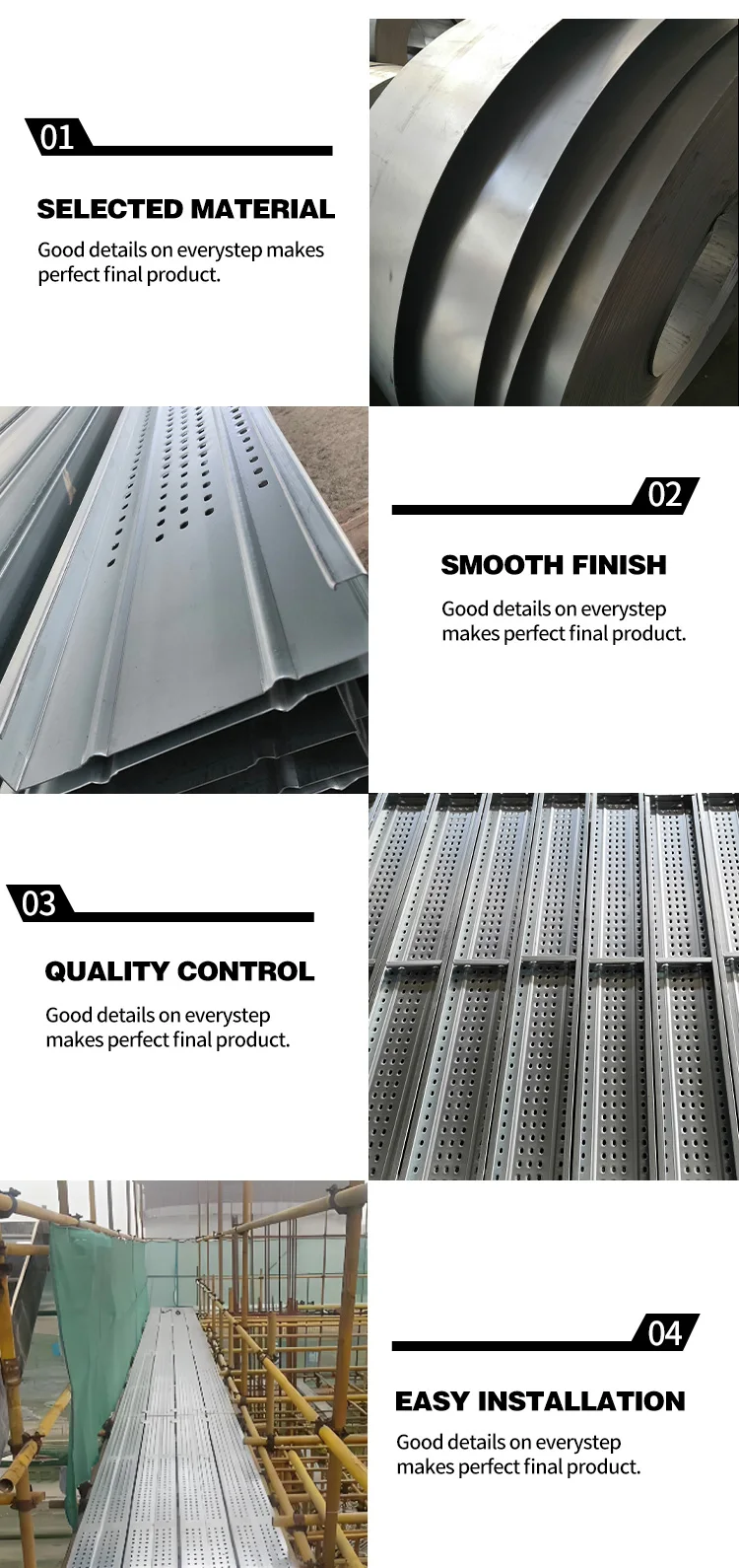 Galvanized Building Ladder Platform Ringlock Scaffolding Steel Metal ...