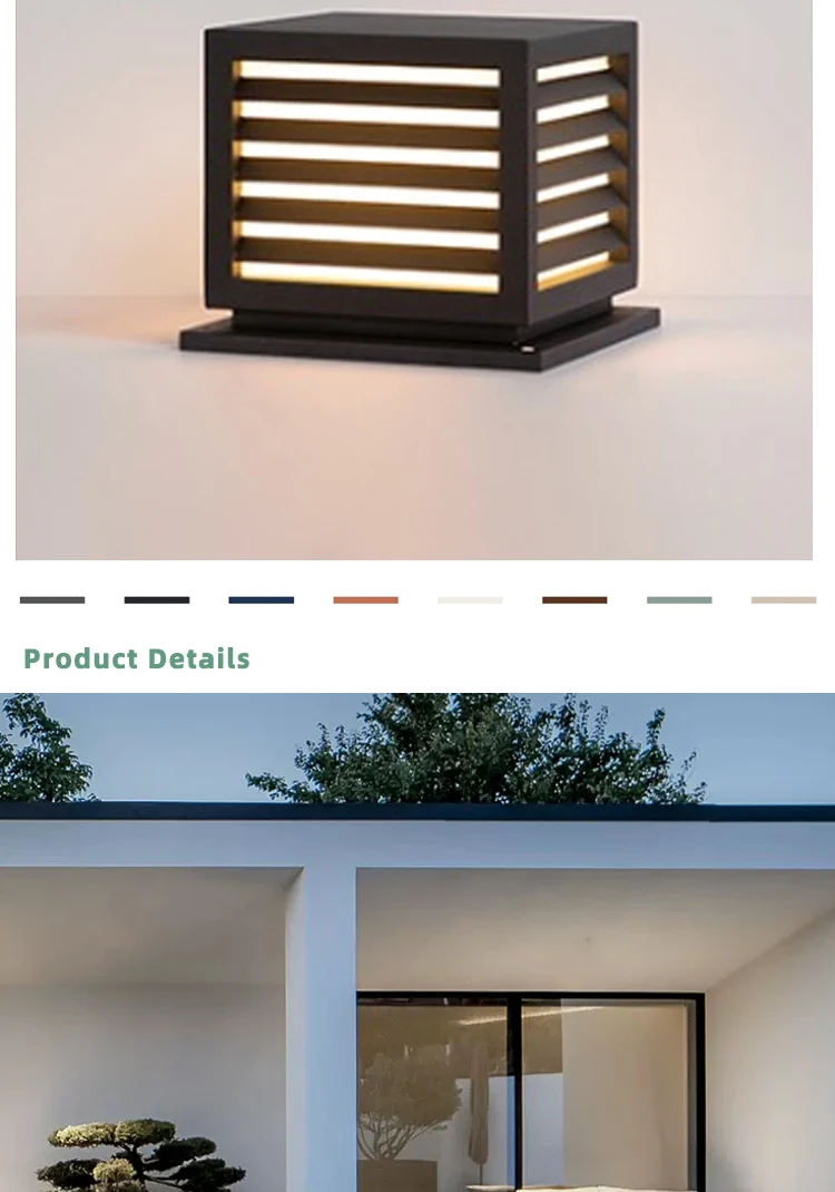 Outdoor Landscape Fence Waterproof IP65 Garden Column Lighting LED Door ...