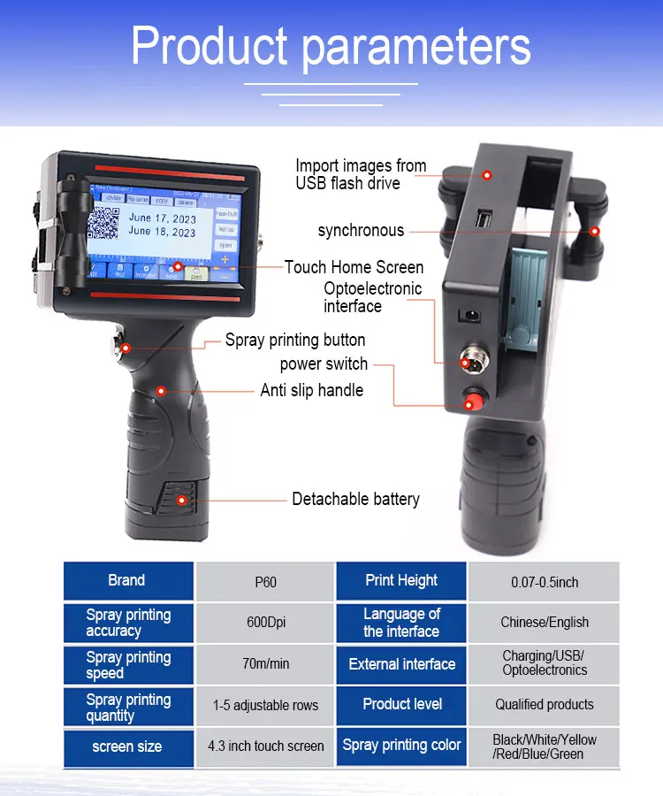 Wholesale Mini Portable Handheld Inkjet Printer Coding Machine