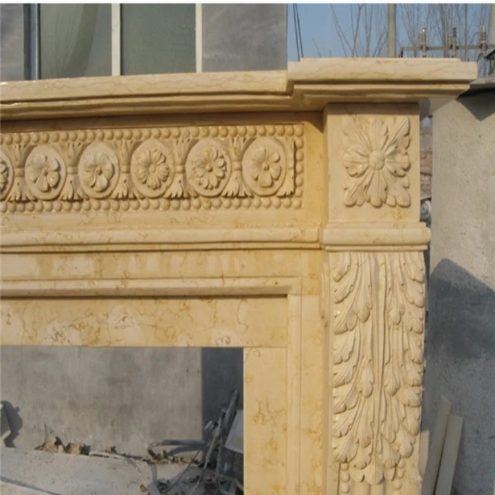 Modern Decorative Natural Stone Fireplace Surround Carrara White Marble ...