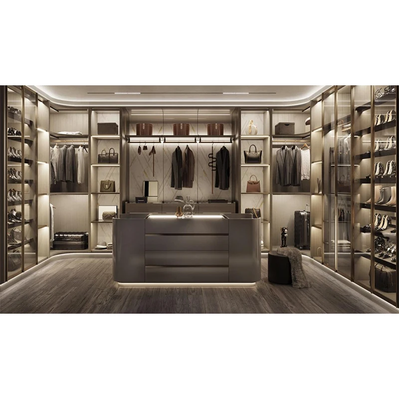 Customized Modern Wardrobes Dressing Room Walk In Closet Business Men ...