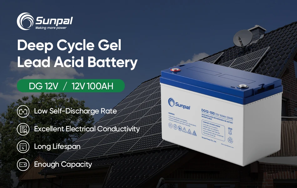 Sunpal Gel Battery 12v 100a Gel Solar Battery For The Storage Of Solar ...