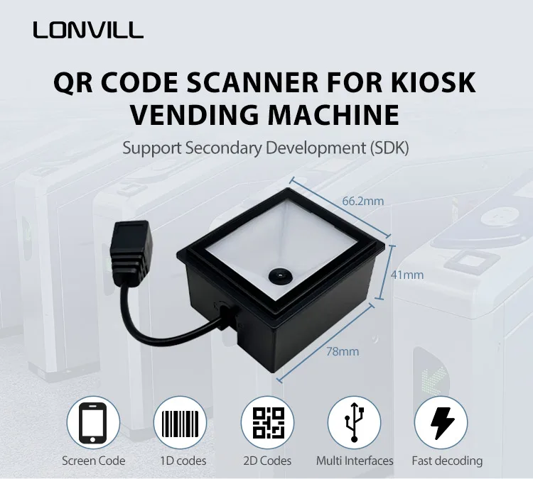 Oem Rs485 Rs232 Wiegand 2d Qr Scanner Module Sdk Embedded Fixed Barcode ...