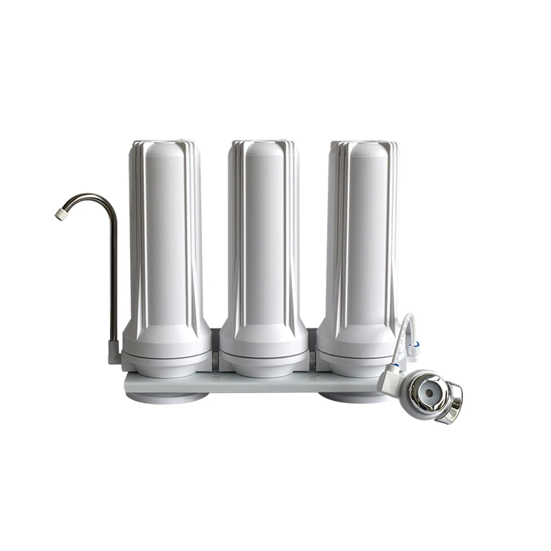 White Color 3 Stage Desk Top Counter Top Tap Water Filter| Alibaba.com