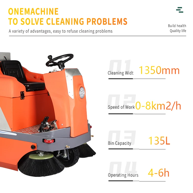 Ride On Sweeper Balayeuse Industrial Road Sweeper Automatic Battery ...