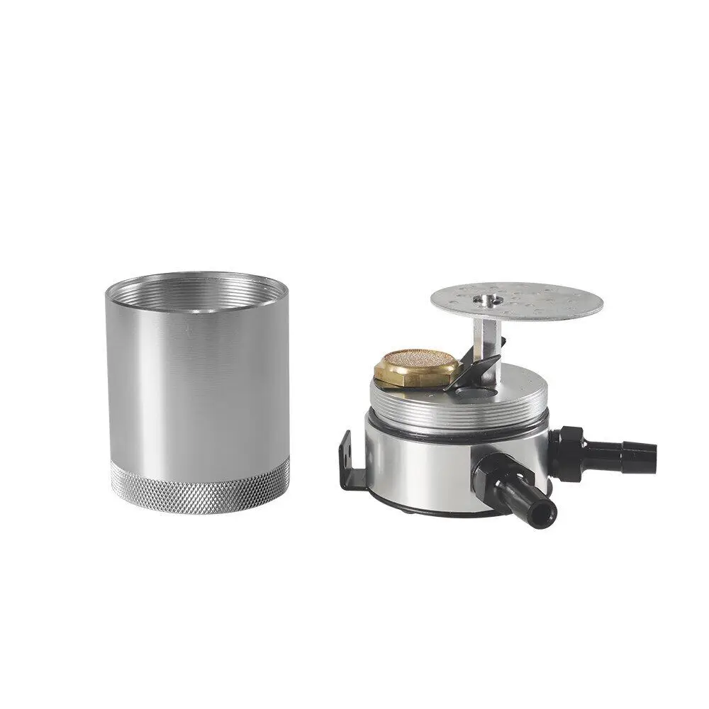 Car Aluminum Oil Catch Can Baffled 2-Port Oil Catch Tank Kit With Drain ...