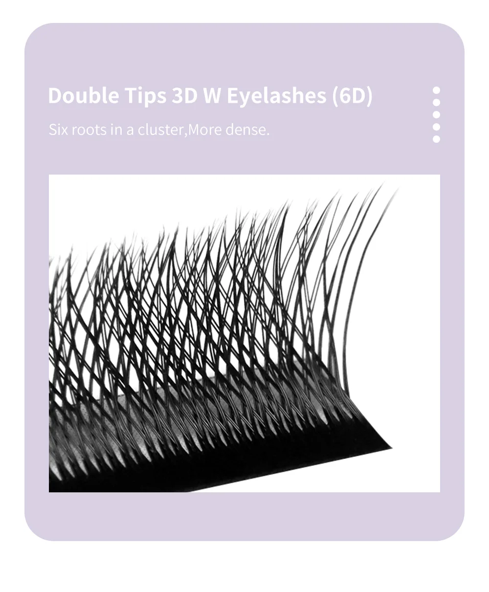 DIYDAY Custom 3D Clover W Shape L LU Curl Eyelash Extensions