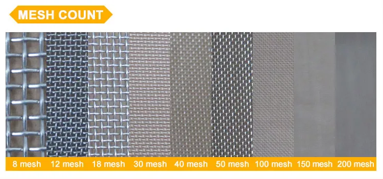 Stainless Steel Wire Mesh 100 120 150 160 180 200 250 300 Mesh Cloth ...