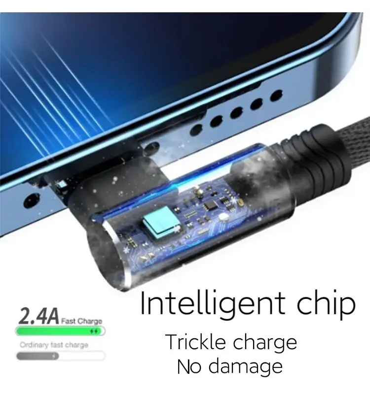 Factory Custom Double Elbow Design Intelligent Chip A To L Data Cables ...