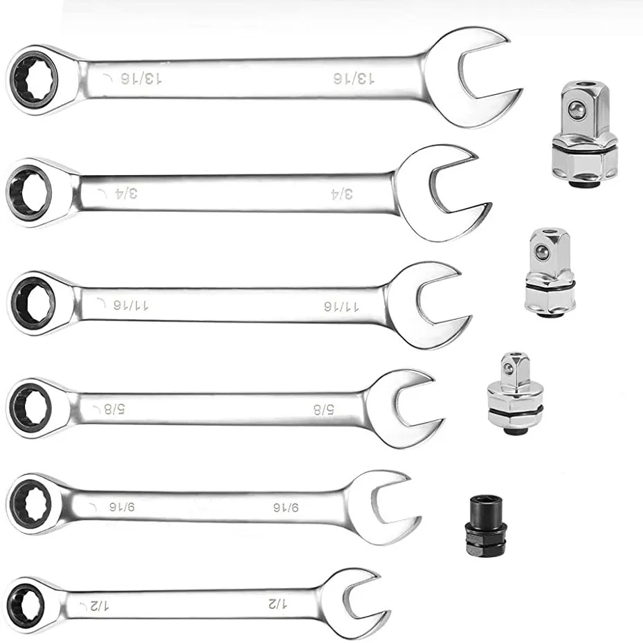 Adjustable Wrench With Chrome Vanadium Steel Ratchet Drop Forged ...