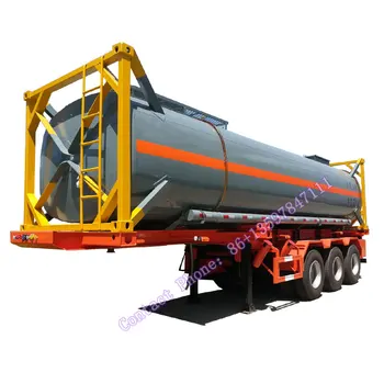 Customized 20ft 30ft 40ft 40m3 Diesel Fuel Liquid Iso Tanks Chemical ...
