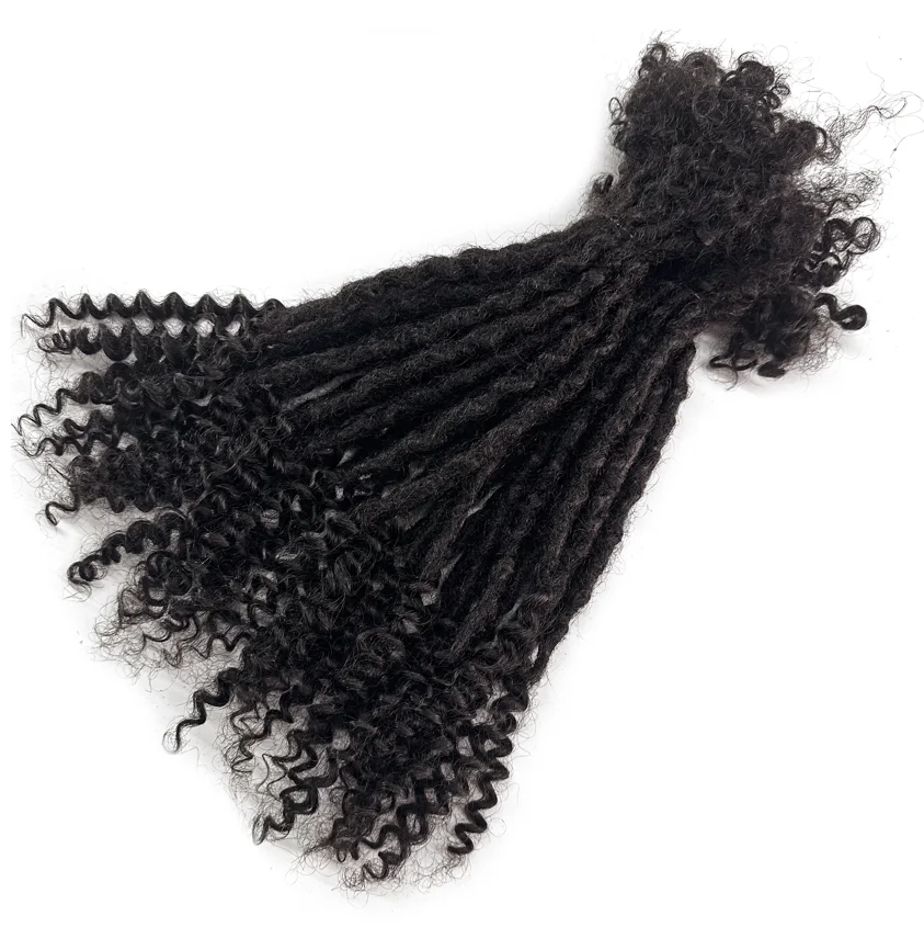 HOHO DREADS Boho Loc Extension Human Hair With Curly Ends No Shedding ...