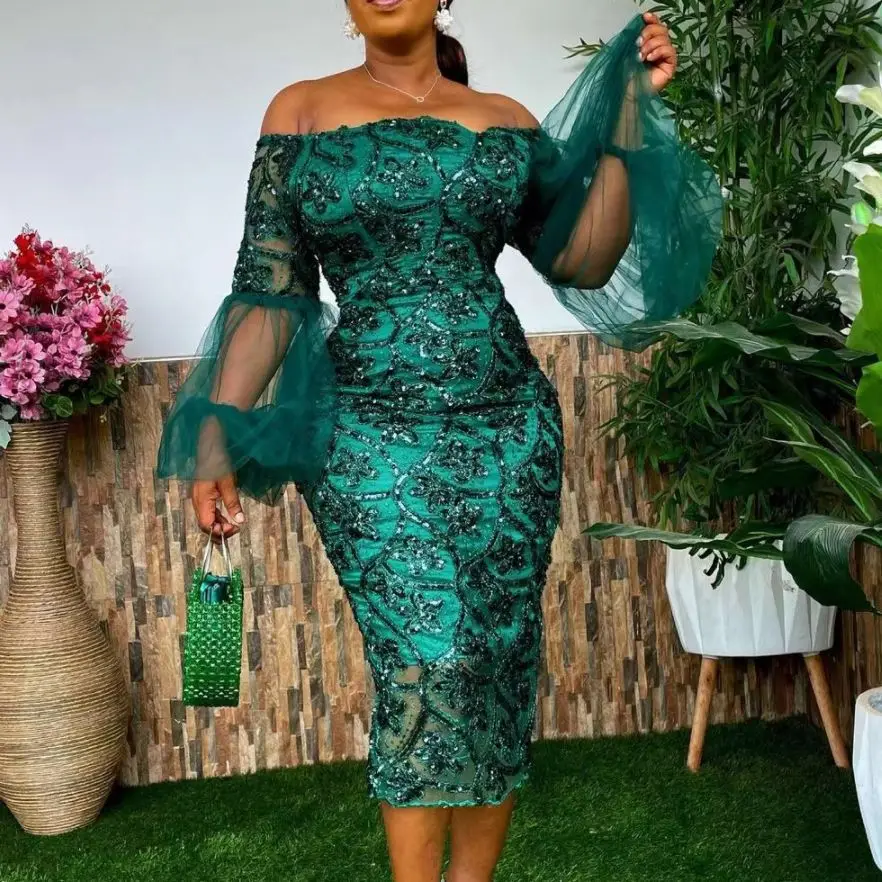 2023 European And American Fashion New Womens Sexy Velvet Sequin Net