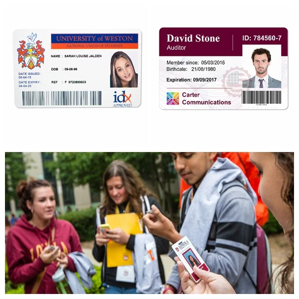 PVC Identification Card Employee Student ID Card for Printer Campus ...