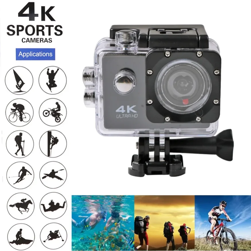 Feekass 4K Wifi Action Camera - Ideal for Sports & Security