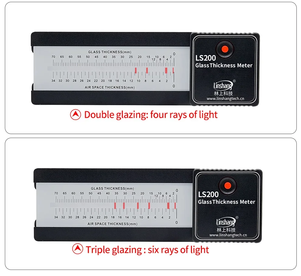 One-side Measurement Double Glazing Laser Glass Thickness Meter Hollow ...