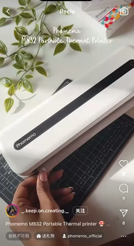 2024 New Phomemo M833 Colorwing Portable Printers Wireless For Travel 300dpi Bluetooth Thermal ...