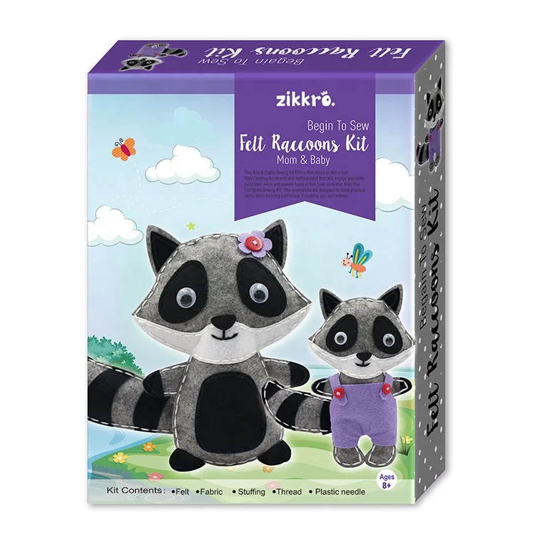 Kids Items Sew Your Own Kit Animals Mother and Child 2 in 1 Cute Sweet ...