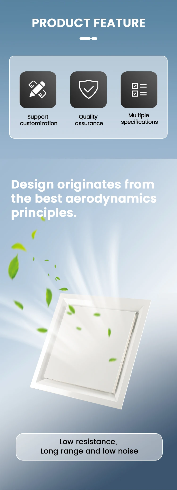 High Quality Newly HVAC System Ceiling Mounted Opposite Blade Damper ...