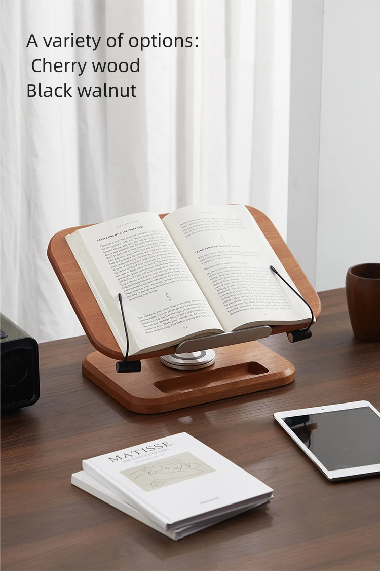 Custom 360 Degree Rotatable Natural Wooden Bookshelf Adjustable Walnut ...