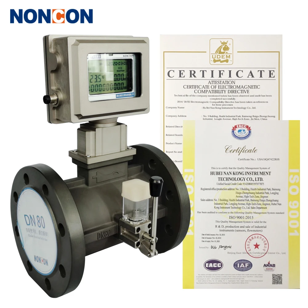 Cheap Natural Lpg Gas Turbine Flow Meter Propane N2 Nitrogen Compressed Air Gas Flow Meter With ...