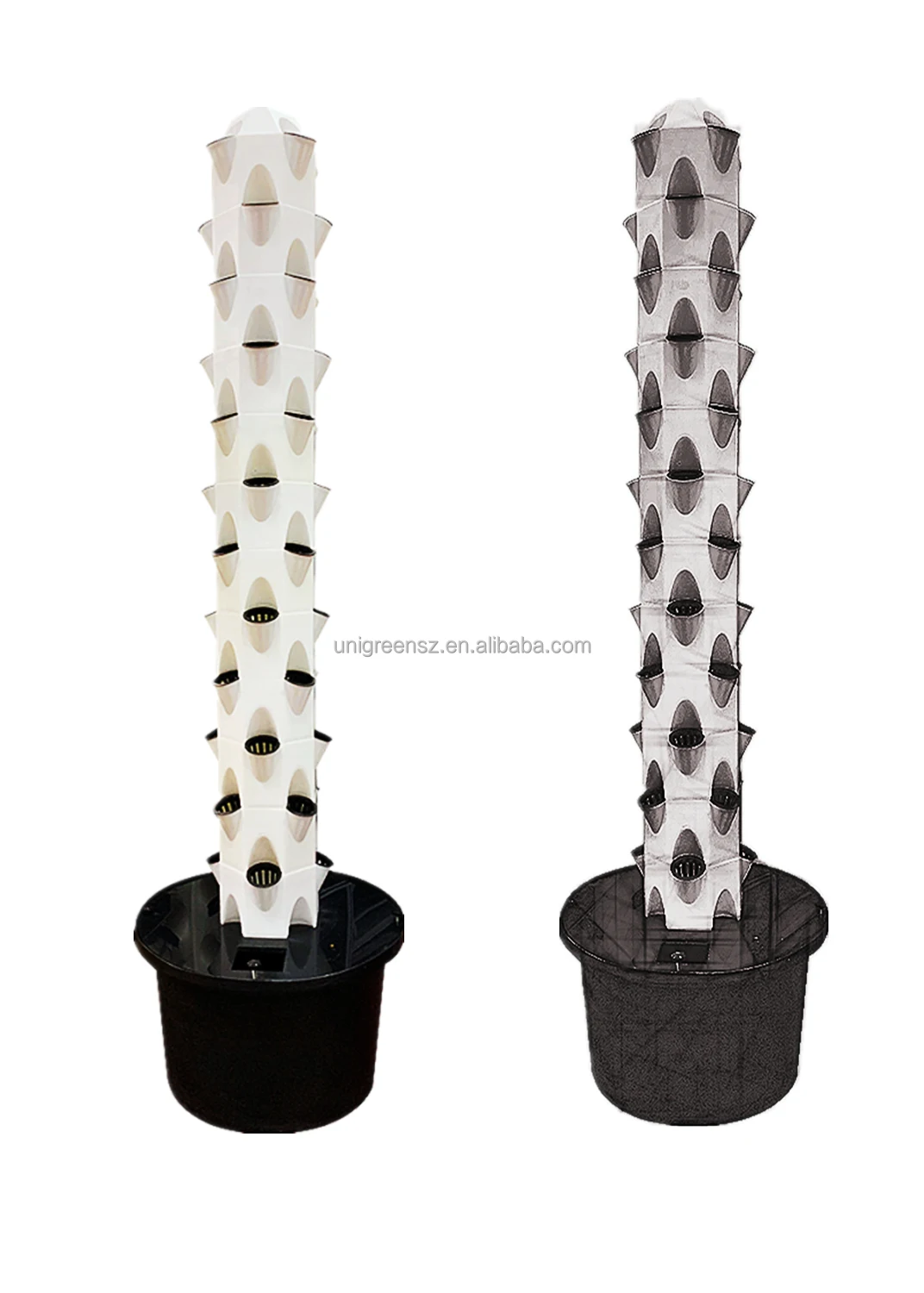 Petal Tower Hydroponic Greenhouse Indoor Plant Vertical Tower 48 Holes ...