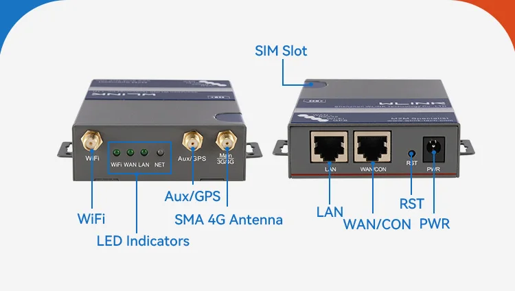 WLINK R200 Industrial 4G Router with VPN and SIM Slot