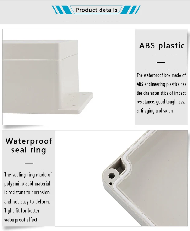 Abs Plastic Enclosure Wall Mounted Box Polycarbonate Junction Box ...